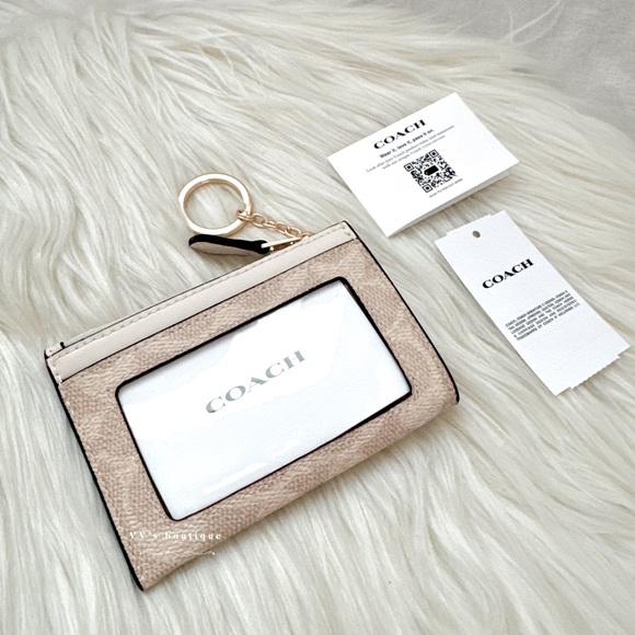 Coach | Accessories | Nwt Coach Mini Skinny Id Case In Signature Canvas ...